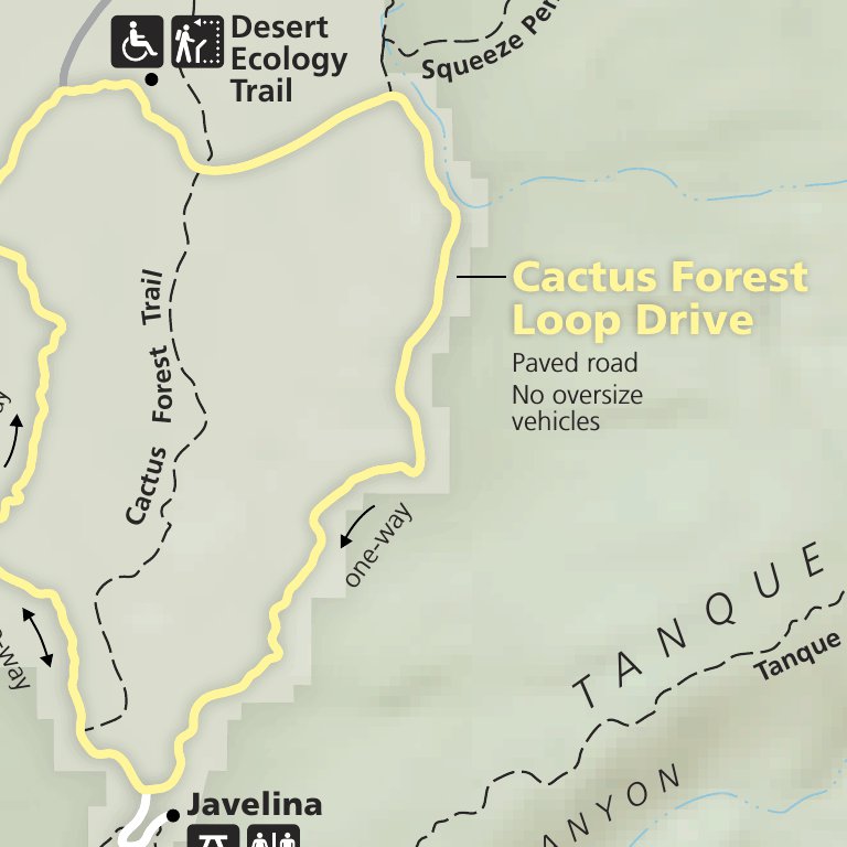 Saguaro National Park (East Unit) Map by US National Park Service ...