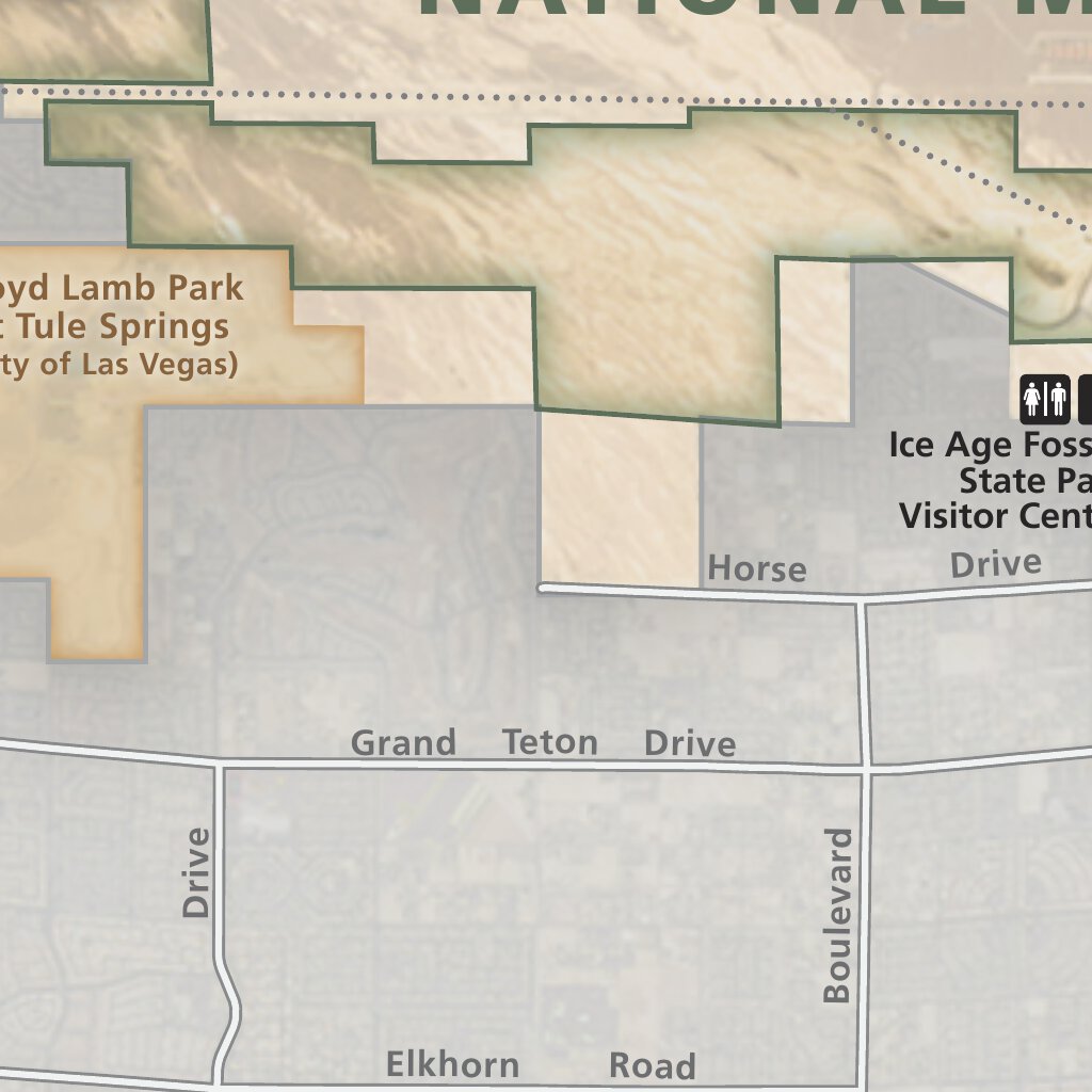 Tule Springs Fossil Beds National Monument Map by US National Park ...