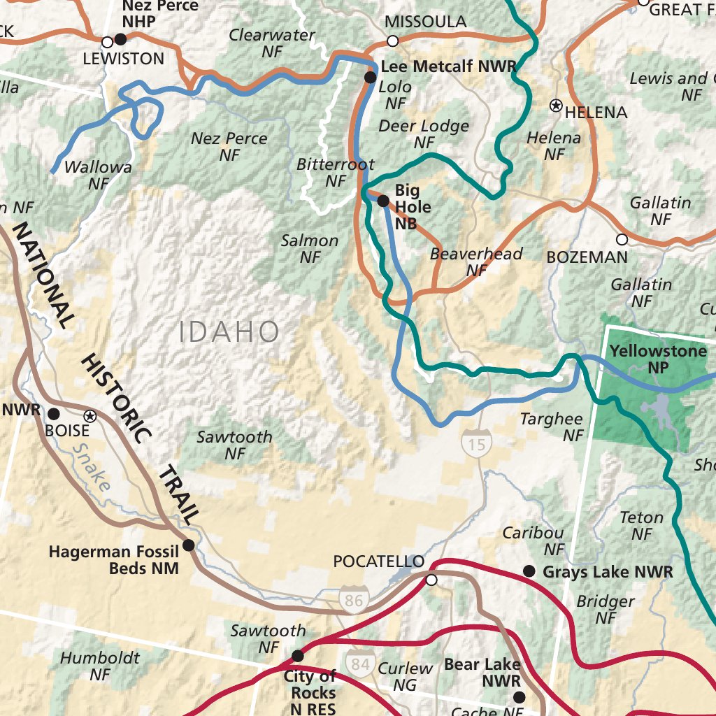 US National Trails System Map by US National Park Service | Avenza Maps