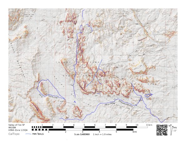 Valley of Fire State Park Trail Map by Valley of Fire State Park ...