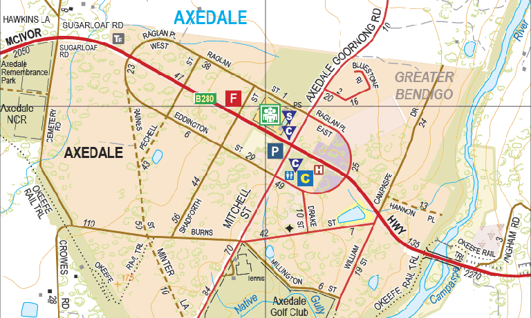 Axedale - Spatial Vision's Vicmap Book (North East Edition 8, 2025) Map ...