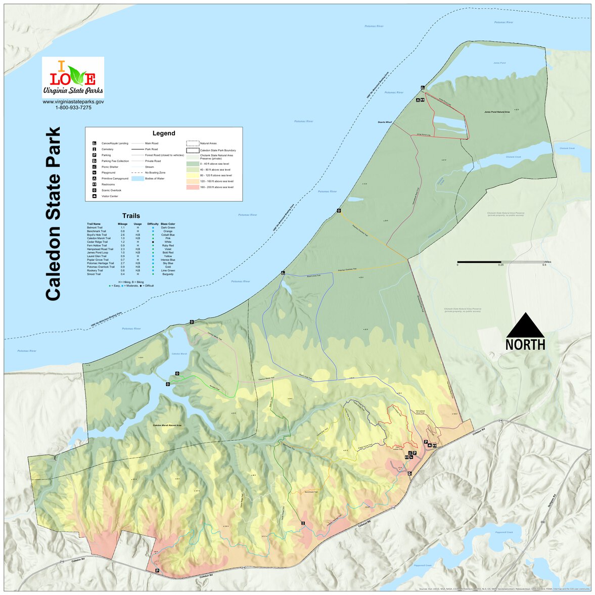 Caledon State Park Map by Virginia State Parks | Avenza Maps