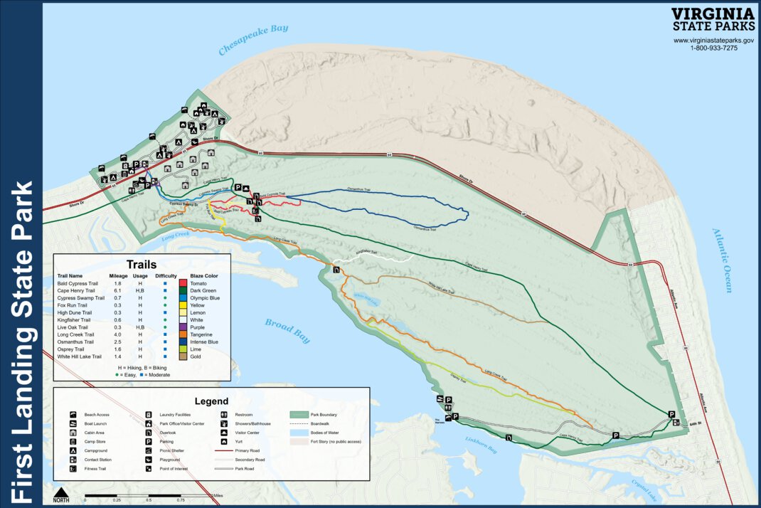 First Landing State Park Map by Virginia State Parks | Avenza Maps