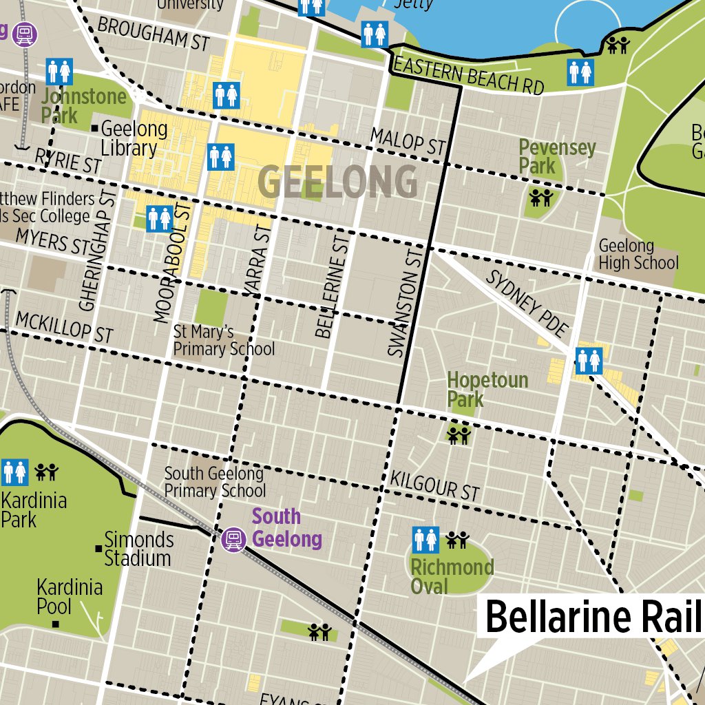 GEELONG - shared paths Map by Visualvoice | Avenza Maps