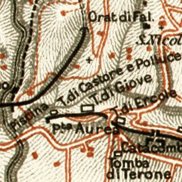 Agrigento (Girgenti) and environs Map, 1912 by Waldin | Avenza Maps