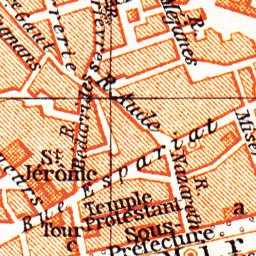 Aix (Bouches-du-Rhône) city Map, 1900 by Waldin | Avenza Maps