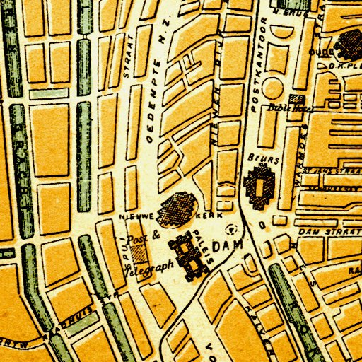 Amsterdam, city Map (legend in Russian), 1903 by Waldin | Avenza Maps