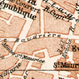 Angers City Map, 1909 by Waldin | Avenza Maps