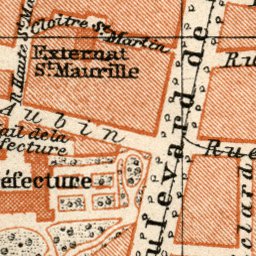 Angers city Map, 1913 by Waldin | Avenza Maps