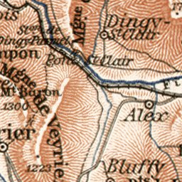 Annecy (Annesy-les-Bauges) environs Map, with plan of Chambéry, 1902 by ...
