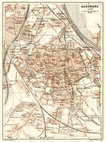 Augsburg city Map, 1906 by Waldin | Avenza Maps