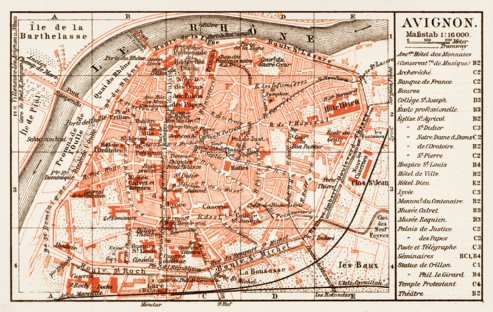 Avignon city Map, 1913 (1:16,000) by Waldin | Avenza Maps