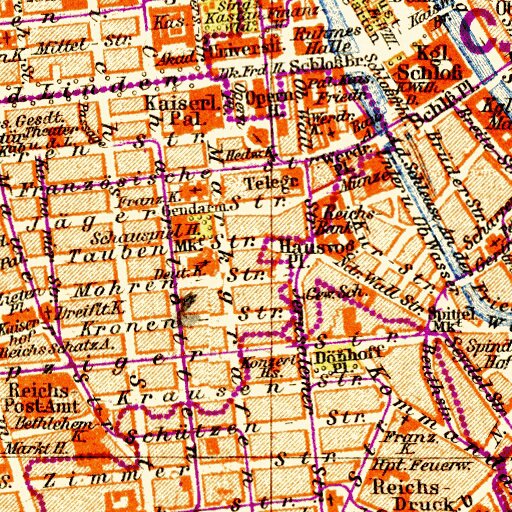 Berlin city Map, 1903 (legend in Russian) by Waldin | Avenza Maps