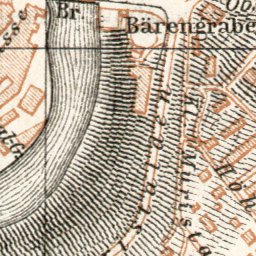 Bern (Berne) city Map, 1909 by Waldin | Avenza Maps