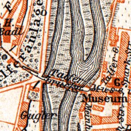 Bolzano (Bozen) and Gries, vicinities towns Map, 1911 by Waldin ...