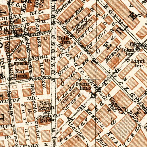 Budapest city Map, 1929 by Waldin | Avenza Maps