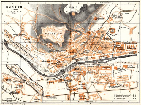 Burgos city Map, 1929 by Waldin | Avenza Maps