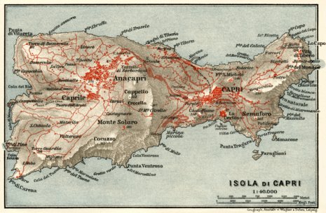 Capri Isle Map, 1929 by Waldin | Avenza Maps