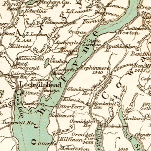 Clyde and the West Highlands Map, 1909 by Waldin | Avenza Maps