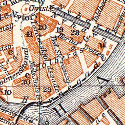 Copenhagen (Kjöbenhavn, København) town plan, 1910 Map by Waldin ...
