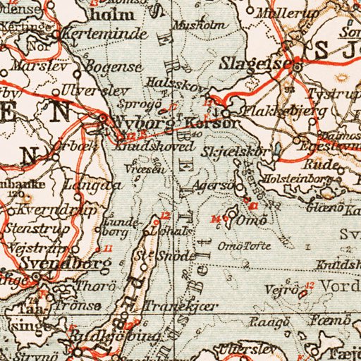 Denmark General Map, 1931 by Waldin | Avenza Maps