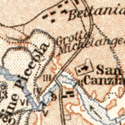 Divača and Sv. Kancijan environs Map, 1929 by Waldin | Avenza Maps