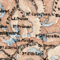 Engadin Valley and Valtellina, 1909 Map by Waldin | Avenza Maps