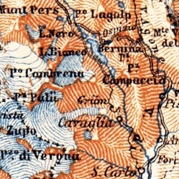 Engadin Valley and Valtellina district Map, 1897 by Waldin | Avenza Maps