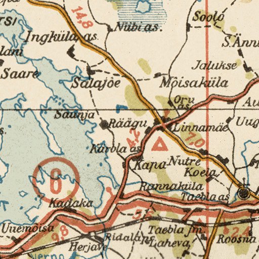 Estonian Road Map, Plate 5: Haapsalu. 1938 by Waldin | Avenza Maps