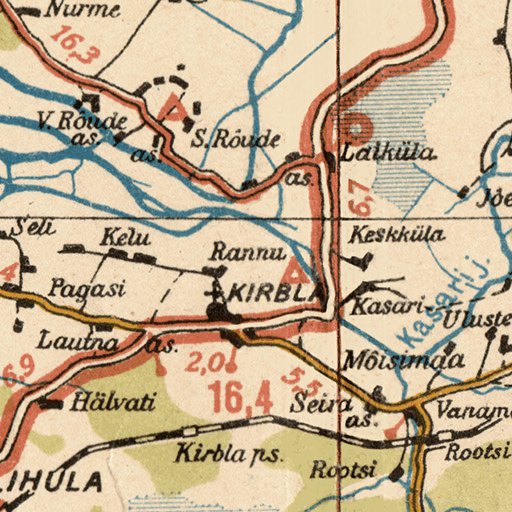 Estonian Road Map, Plate 7: Haapsalu. 1938 by Waldin | Avenza Maps