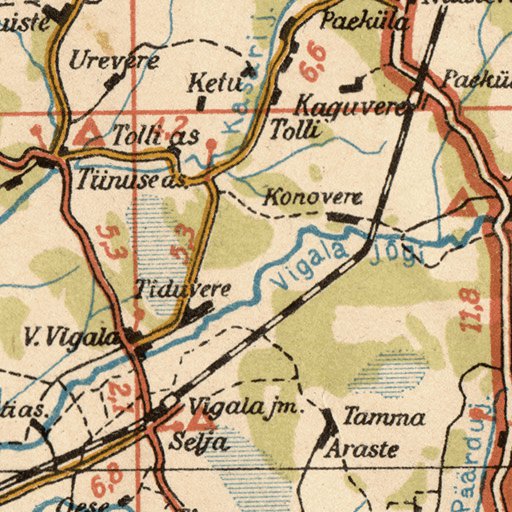 Estonian Road Map, Plate 7: Haapsalu. 1938 by Waldin | Avenza Maps