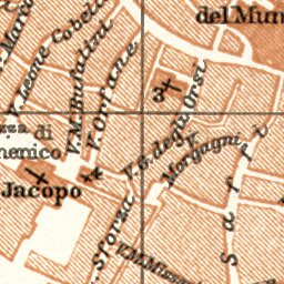 Forlì city Map, 1909 by Waldin | Avenza Maps