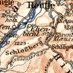 Füssen and environs Map, 1906 by Waldin | Avenza Maps