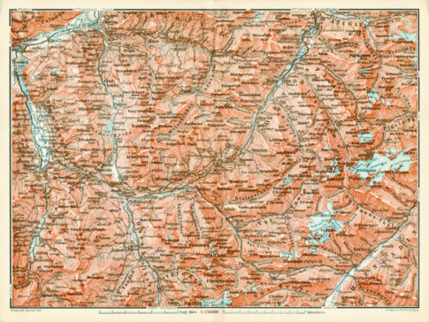 Grison Alps Map, 1897 by Waldin | Avenza Maps