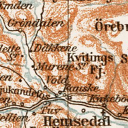 Hallingdal and Valders district Map, 1931 by Waldin | Avenza Maps