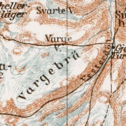 Haugastöl (Haugastøl) - Finse - Flaam (Flam, Flåm) district Map, 1931 ...
