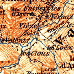 Illiez Valley and Central Dent Map, 1897 by Waldin | Avenza Maps