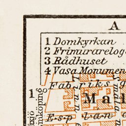 Kalmar town plan, 1929 Map by Waldin | Avenza Maps