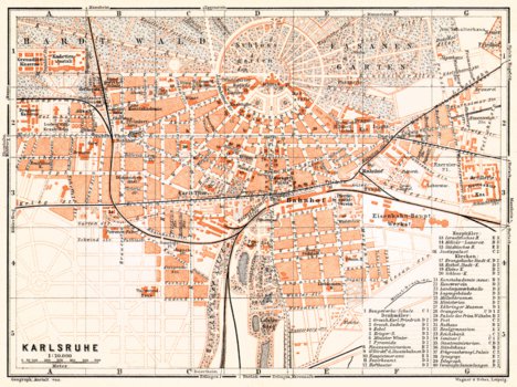 Karlsruhe Map, 1906 by Waldin | Avenza Maps