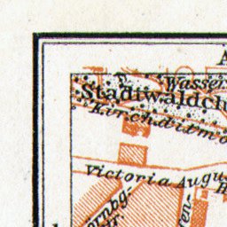 Kassel (Cassel) city Map, 1906 by Waldin | Avenza Maps