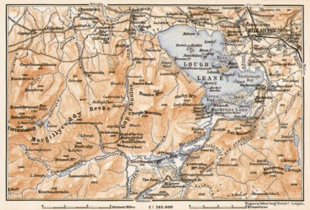 Killarney environs Map, 1906 by Waldin | Avenza Maps