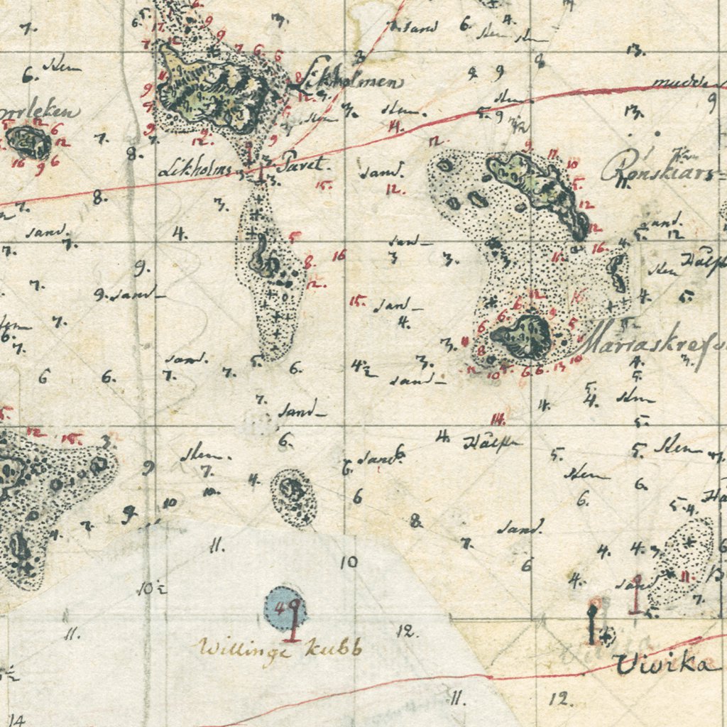 Kuninkaallinen merikartasto 1790-luku: Santahamina. Royal maritime ...