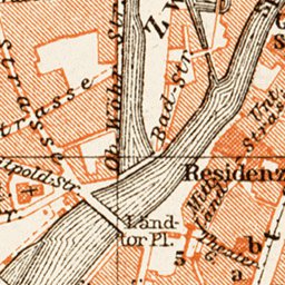 Landshut city Map, 1909 by Waldin | Avenza Maps