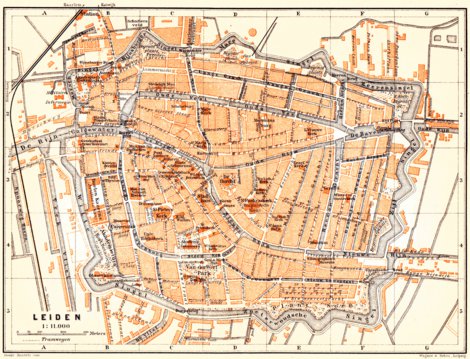 Leiden city Map, 1904 by Waldin | Avenza Maps