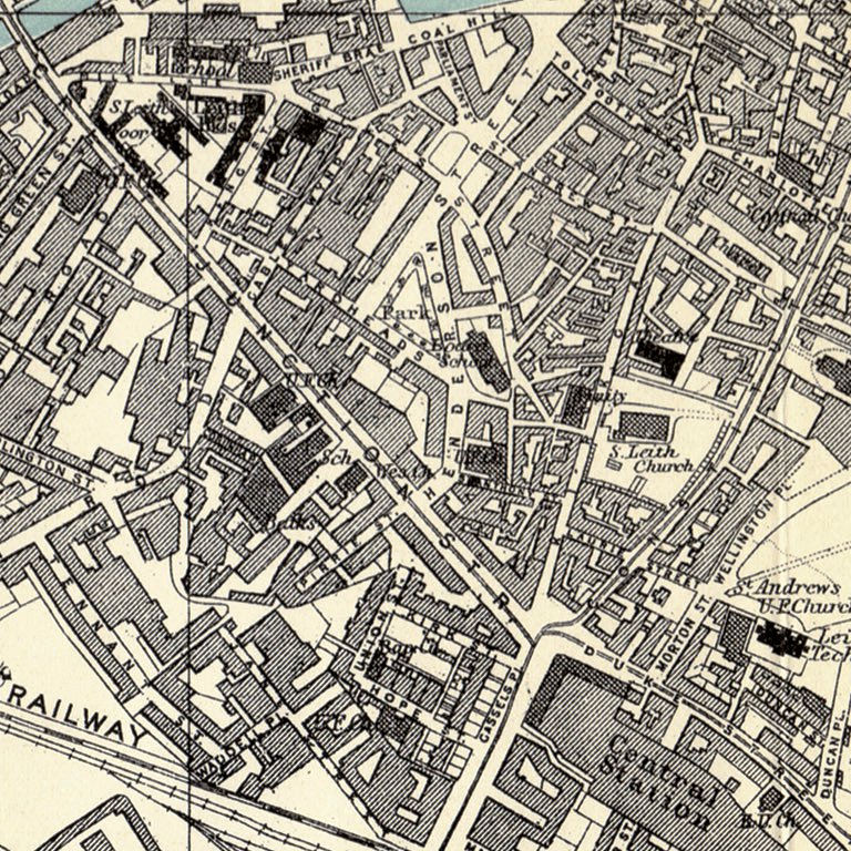 Leith and Granton city Map, 1908 by Waldin | Avenza Maps
