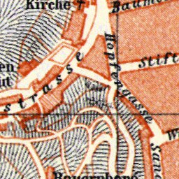 Linz city Map with Map inset of Pöstlingberg, 1911 by Waldin | Avenza Maps