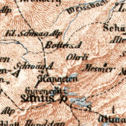 Map of Canton of Appenzell, 1909 by Waldin | Avenza Maps