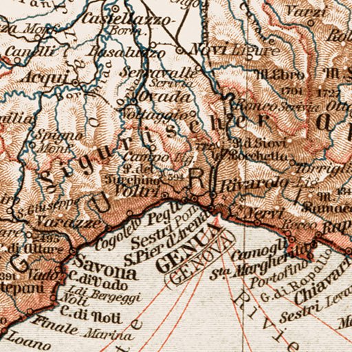 Map of Northwest Italy, 1903 by Waldin | Avenza Maps