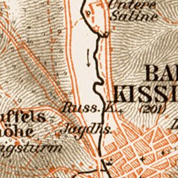Map of the environs of Kissingen, 1909 by Waldin | Avenza Maps