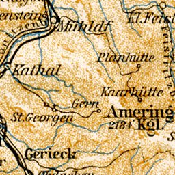Map of the Steyr (Steirische) and Carinthian (Kärntner) Alps from Murau ...